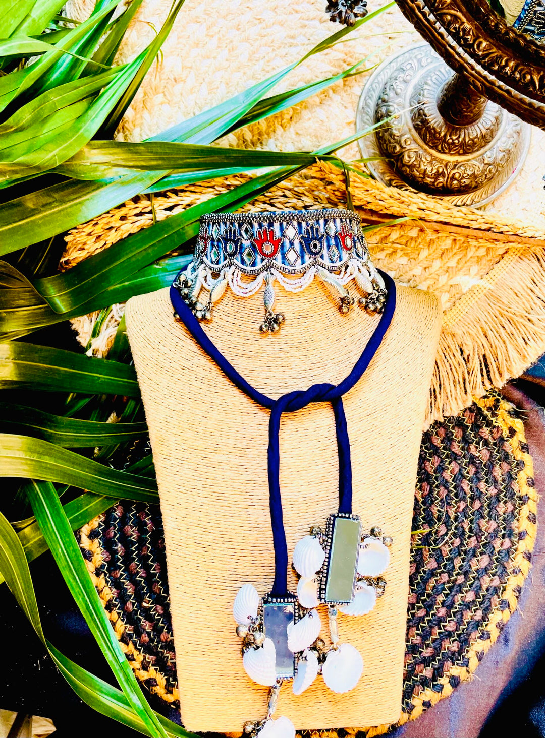 Hamsa hand choker Blue – Knot Me Cute